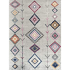 CosmoLiving by Cosmopolitan Cyprus Collection Area Rug, 2'0"x8'0", Native Grey