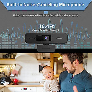 Zoom Certified, NexiGo N940P 2K Zoomable Webcam with Remote and Software Controls | Sony Starvis Sensor | 1080P@ 60FPS | 3X Zoom in | Dual Stereo Microphone, for Zoom/Skype/Teams/Webex (Black)