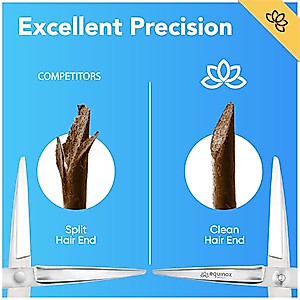 Equinox 6.5" Professional Hair Cutting Scissors for Men & Women - Ice Tempered, Silver - Hair Cutting Shear Professional - Barber Scissor Professional - Shears for Hair Cutting - Haircut Scissors
