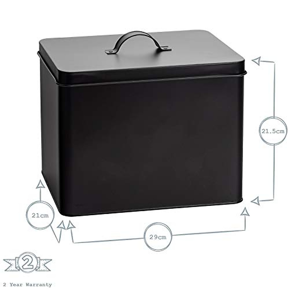 Harbour Housewares 1x Black Industrial First Aid Box - Retro Chic Vintage Style 2-Tier Steel Medicine Storage Organiser