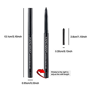 LemonSac 20 Colors Eyeliner Pen Set, Eye Shadow Pencil, Pearl Eyeliner Kit Metallic Eyeliner Pencil Glitter Eyeliner for Women Eye&Lip Liner Professional Waterproof Retractable Eyeliner(20PCS)