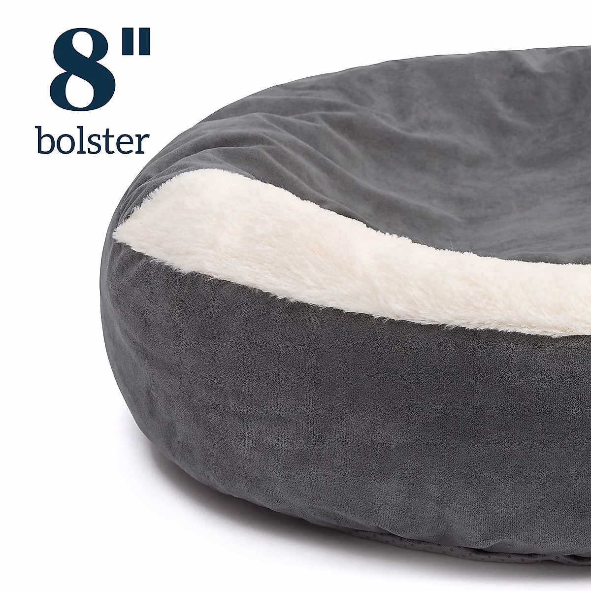 PELZIN Small Dog Bed for Extra Small Dogs Up to 20lbs - Washable Burrow Puppy Beds with Blanket Attached - Covered Dog Cave Bed with Anti-Slip Bottom - Charcoal Gray, 24"