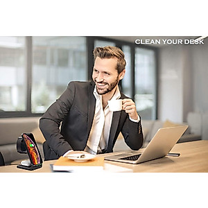 Wireless Charger, 3 in 1 Qi-Certified Fast Wireless Charging Station Stand Dock Made for Apple Watch 7 6 SE 5 4 3,Fast Wireless Charger Made for iPhone 15/15 Plus/15 Pro Max/14/13/12/11/X,AirPods Pro