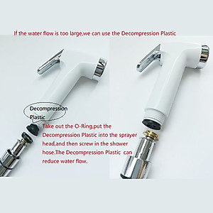 LikeHome Bidet Sprayer for Toilet Cloth Diaper Sprayer Shattaf Handheld Bidet Rinse Spray Head Hand Bidet Toilet Attachment Sprayer White（Without T-Adapter）