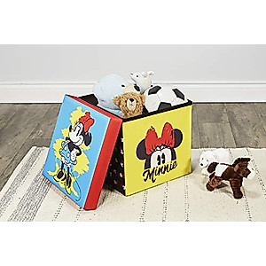 Disney Minnie Mouse Storage Ottoman, 15” Toy Box