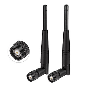 Eightwood 5dBi 2.4GHz WiFi Antenna RP-TNC Male Antennas (2-Pack) Compatible with Trimble Robotic Total Stations, Wireless Router Linksys WRT54G