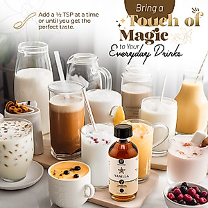 Dolce Flav Vanilla Extract 2 oz – Kosher, Sugar-Free, Concentrated Vanilla Flavoring for Baking, Cookies & Desserts, Includes Measured Dropper