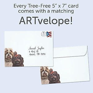 Tree-Free Greetings - Humorous Birthday Cards - Artful Designs - 1 Card + Matching Envelopes - Made in USA - 100% Recycled Paper - 5"x7" - Shi Tzu Not (GO61210)
