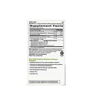 GNC Probiotic Solutions Immune Support with 25 Billion CFUs | Provides Digestive & Immune Support, Vegetarian | 30 Capsules