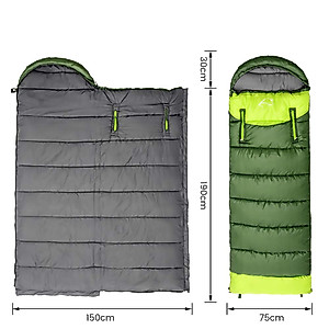Sleeping Bag Wearable Lightweight Waterproof Sleeping Bags with Zippered Holes for Arms and Feet, Sleeping Bag for Adults, Women, Man, Kids, Camping, Hiking, Backpacking, Traveling - 2.98lbs,Green