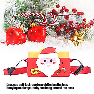 Camera Cartoon Santa Claus Video Dual Camera USB Rechargeable Music Camera for Children and Toddlers Boys and Girls