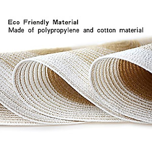 YIGEYIGE Round Placemats Set of 4, The Place Mats is Suitable for Holiday Parties, Family Gatherings and Daily Use,14.2'' (Coffee, 4)