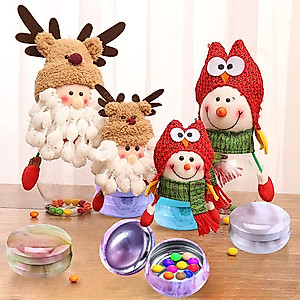 Rolin Roly 12Pcs Tins Jars with Lids Candle Travel Tins Mini Aluminum Cans Round Reusable Tinplate Empty Container for DIY Essential Oils Scented Christmas Candles Tea Candy