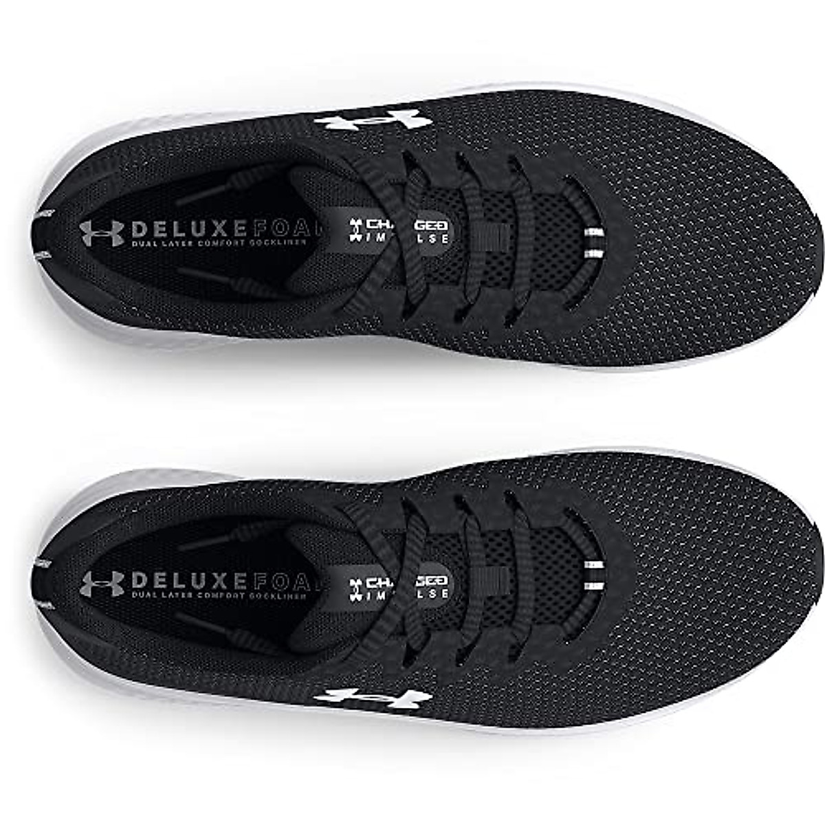 Under Armour Women's Charged Impulse 3 Running Shoe, (001) Black/Black/White, 8.5