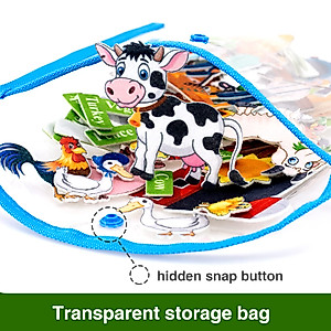 Craftstory Animals Felt Board Stories for Toddlers, Felt Animals Figures Toys Arts and Crafts Sensory Gifts for Classroom Storytelling School Daycare Supplies (Farm Anmals)