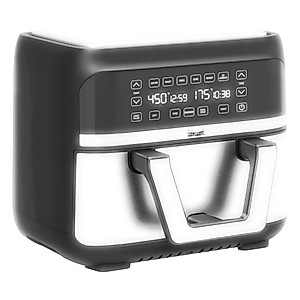 Bella Pro Series - 9-qt. Digital Air Fryer with Dual Flex Basket - Stainless Steel