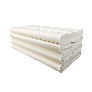 MEGREZ Chinese Japanese Calligraphy Xuan Paper, Rice Paper Sumi Calligraphy Paper for Calligraphy Brush Ink Writing, Painting without Grids 100 Sheets/Bag,13.4 x 54.3 inch, Shu (Ripe) Xuan