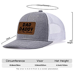 Dad in The Street Daddy in The Sheets Hat Daddy Mesh Trucker Hat Leather Patch Baseball Cap Golf Hat