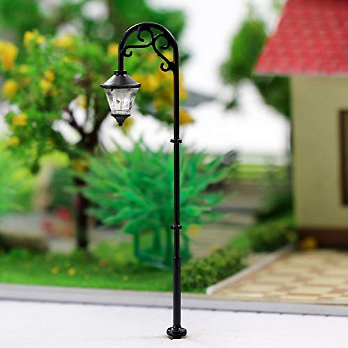 LYM55 10pcs Model Railway Lamppost Lamps HO Scale 63mm or 2.48inch Street Lgihts LEDs