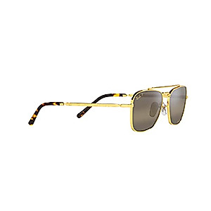 Ray-Ban RB3636 New Caravan Square Sunglasses, Legend Gold/Polarized Clear Gradient Dark Brown, 58 mm
