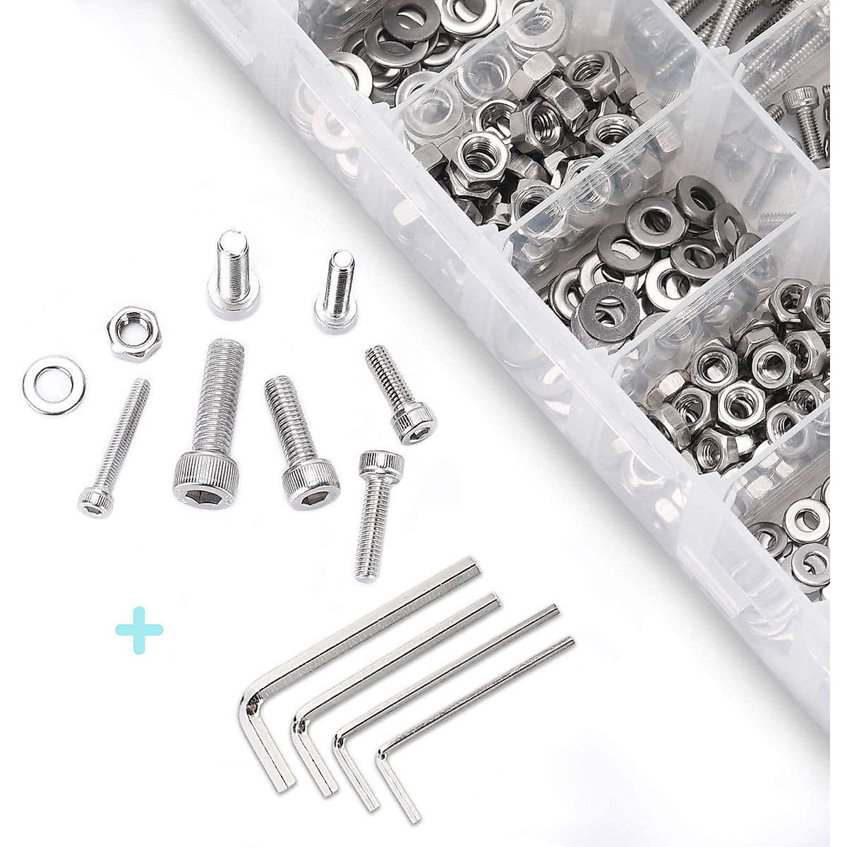 AETTLM6 M5 M4 M3 Nuts and Bolts Assortment Kit (660PCS)