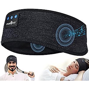 MUSICOZY Sleep Headphones Bluetooth 5.2 Headband Headphones Wireless Sleeping Earbuds Earphones with HD Stereo Speakers Cool Gadgets for Sports Running Workout Jogging Yoga Insomnia