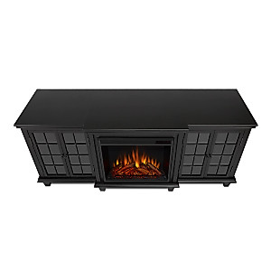 Real Flame Marlowe Fireplace TV Stand in Black