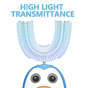 SHNOKER Children's Toothbrush, U-Shaped Toothbrush Brush, Replaceable Toothbrush Head, Suitable for 3-7 Years Old