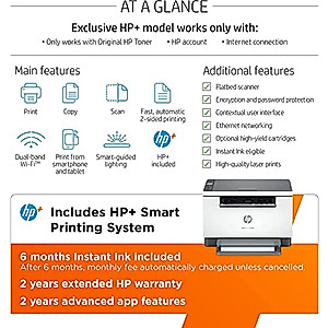 HP Laserjet MFP M234dwe All-in-One Wireless Monochrome Laser Printer - Print Scan Copy - 30 ppm, 600 x 600 dpi, Auto Duplex Printing - WULIC Printer Cable
