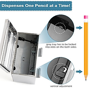 Creproly Stainless Steel Pencil Dispenser/Pen Holder for Classroom Home Restaurant for Bulk Pencils Storage/Unwrapped Drinking Straws Storage (Silver)