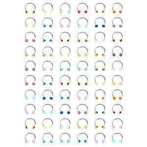 Drperfect Septum Jewelry for Women Men 8MM Horseshoe Septum Ring 16G Surgical Steel Septum Piercing Jewelry 8MM