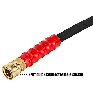 Tool Daily Pressure Washer Hose, 3/8 Inch x 50 FT, Quick Connect, 4000 PSI, High Tensile Wire Braided