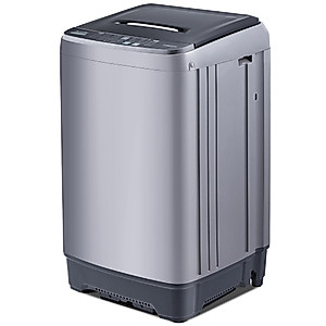 Portable Washing Machine,17.7 LBS Full-Automatic Washer and Dryer Combo,Compact Laundry Washing Machine with Drain Pump,10 Wash Program & 8 Water Level,Low Noise for Apartment Dorm RV Household