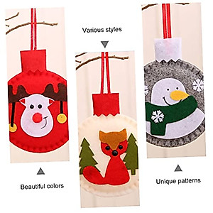 NOLITOY 3pcs Christmas Decorations House Decorations for Home Appliques Embellishments Home Decoration Xmas Hanging Felt Christmas Snowman Ornaments Felt Window Ornaments Hanging Pendants