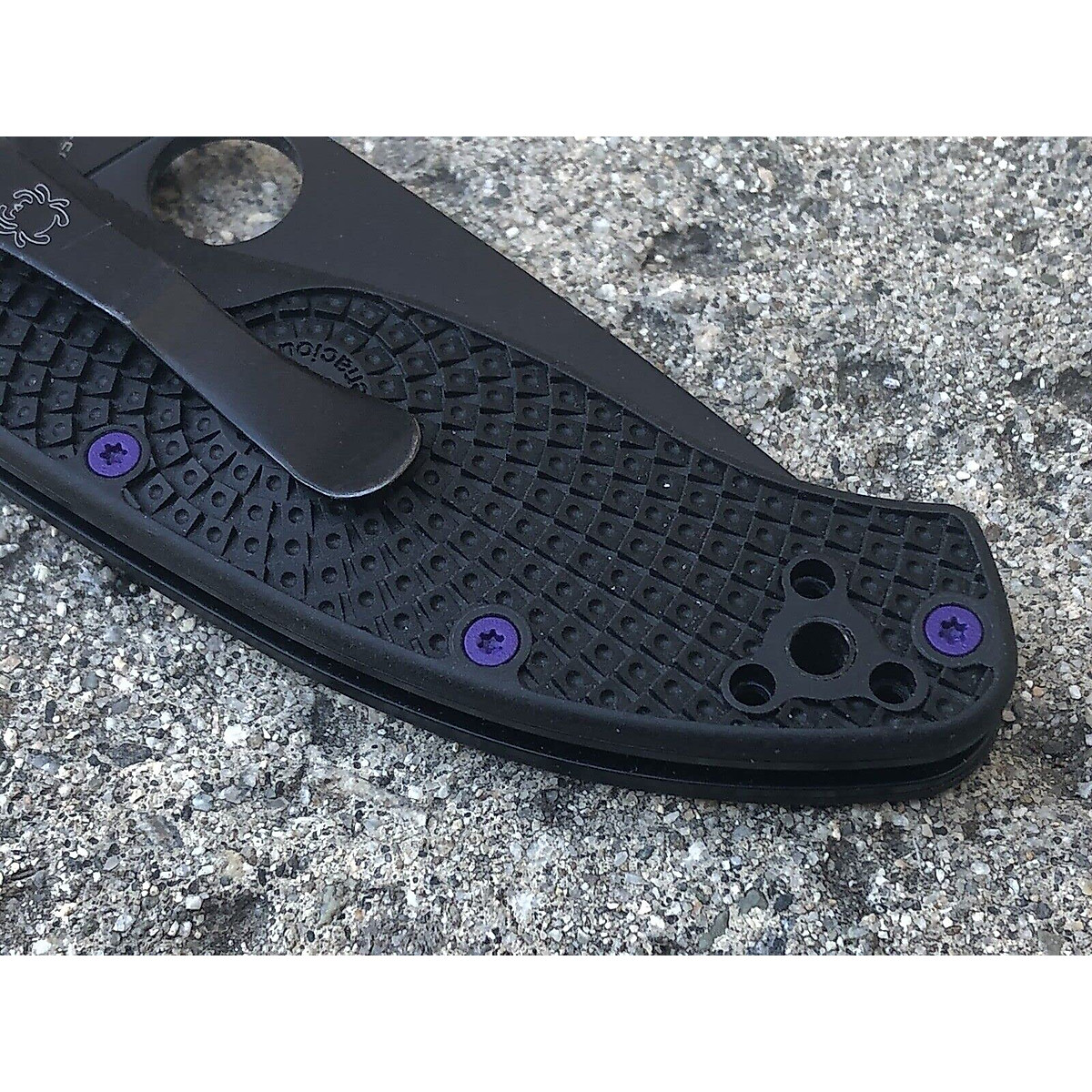 Flat Purple Screws Set For Spyderco Tenacious and Resilience Pocket Knife