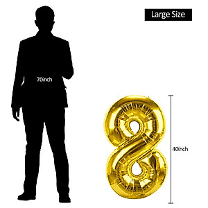 Zirtorei 40th Birthday Balloon Banner Decorations for Men Women, Gold Made in 1984 Balloon Happy 40 Birthday Sign Party Supplies, Forty Year Old Birthday Photo Props Background Decor