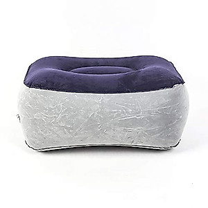 Inflatable Travel Foot Rest Pillows, Air Foot Rest Pillow Inflatable Footrest Cushion for Travel, Office and Home, Perfect Airplane Travel Accessories, Car Seat Footrest, Leg Rest Pillow