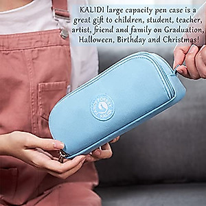 FANCY FOREST Large Capacity Pencil Case, KALIDI Pencil Pouch Office College School Large Storage Pen Bag 3 Compartment Pencil Cases for Adults School Teen Girl Boy