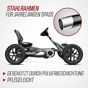 Berg Toys Buddy Blue Pedal Go Kart for Kids– Adjustable Ride On Toy for Ages 4-8 – Go Karts with BFR System, Go Cart for Kids and Adults Outdoor Pedal Car for Kids