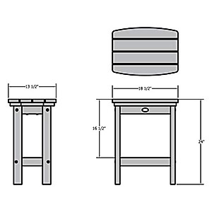 highwood AD-CHR-KS2-WAE Lehigh Counter Height Stool, Whitewash