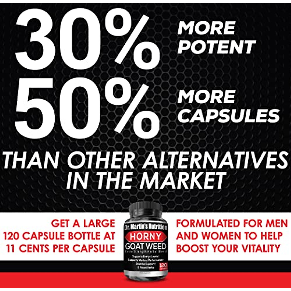 Super Strength 1590mg Horny Goat Weed 120 Capsules With Maca Arginine & Ginseng - Naturally Boost your Health, Workout Performance, Endurance & Energy, Joint Health For Men & Women (120C)