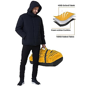 Ubon Travel Duffel Bag Carry on Bags for Airplane 55L for luggage Travel (Yellow,55L)