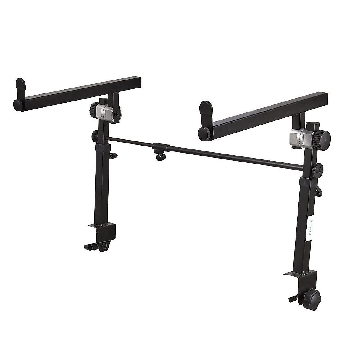 Knox Gear Z-Style Two Tier Electronic Keyboard Piano Stand (Version 2) Bundle (2 Items) - Sturdy Height & Width Adjustable Keyboard Stand - Professional Digital Keyboard Piano Stand or Synth Stand