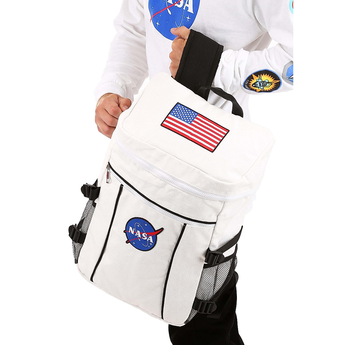 Fun Costumes Adult NASA Backpack Standard White