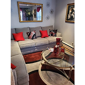 Thmyo 4-Pack 100% Cotton Comfortable Solid Decorative Throw Pillow Case Square Cushion Cover Pillowcase Sublimation Blank Christmas DIY Throw Pillow Covers for Couch Sofa(18x18 inch/ 45x45cm,Red)