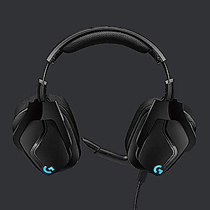 Logitech G635 DTS:X 7.1 Surround Sound LIGHTSYNC RGB PC Gaming Headset, Pro-G 50 mm drivers DTS Headphone:X 2.0 surround, Gaming Headset with Full & Cinematic Sound (Renewed)
