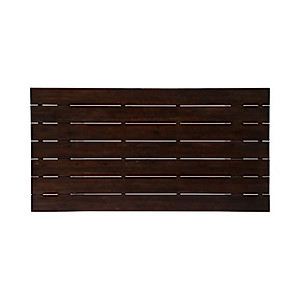 Great Deal Furniture Mayo Rustic Farmhouse Acacia Wood Dining Table, Dark Brown and White