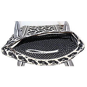 Bungalow 360 Vegan Striped Tote Bag (Bat)