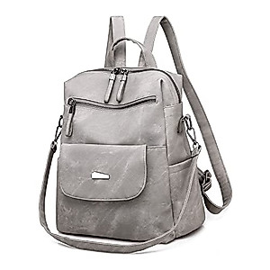 Konelia PU Leather Backpack Purse for Women Fashion Multipurpose Design Handbag Ladies Shoulder Bags Travel Backpack Brown