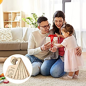 Wooden Baby Closet Dividers for Clothes, 7Pcs Double-Sided Organizer from Newborn Infant to 24 Months, Cute Nursery Decor Hanger Dividers Easily Organize Your Little Baby Girls or Boys Room